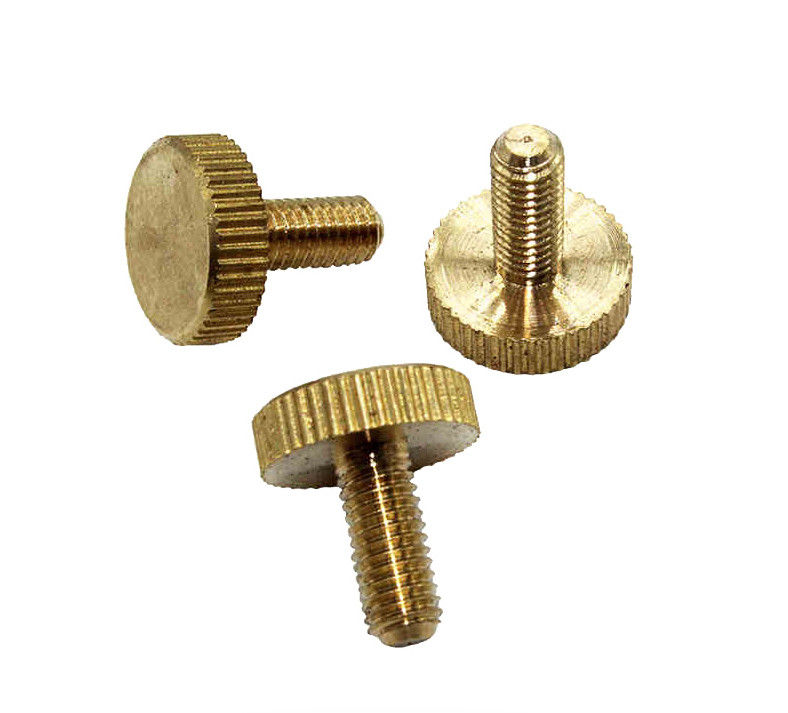 Brass Low Profile Knurled Head Thumb Screws Brass Knurled Head