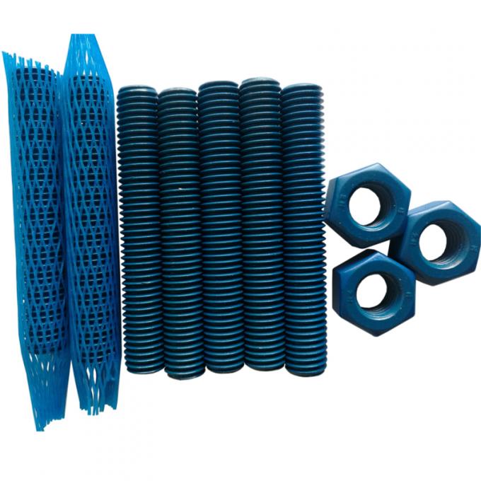 Colored Anodized Ptef Coated Rod Ends Bolts Acme Threaded Rod With Nuts