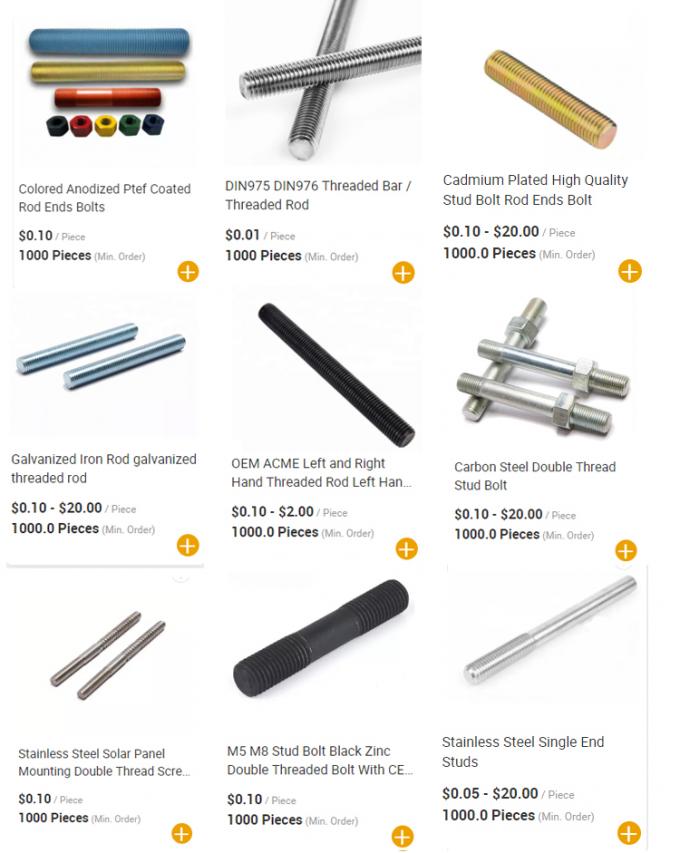 ASTM A193 B7 Full Thread Stud Bolt Din976 Thread Rods Stainless Steel ...