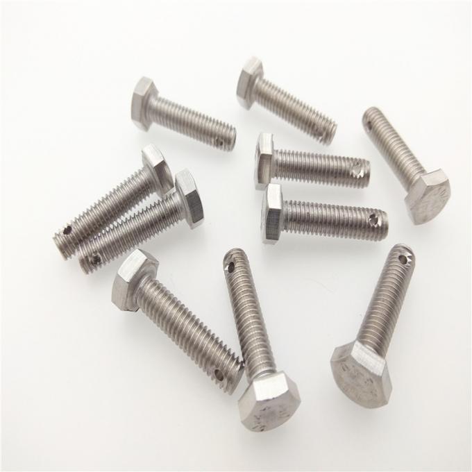 Stainless Steel GB31 Hex Bolt With Split Pin Hole On Shank Hex Head ...