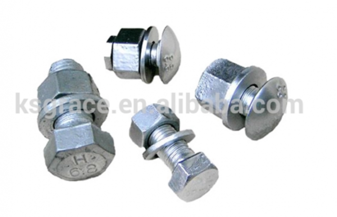 ISO Highway Guardrail Bolt Hot Dip Galvanized Guardrail Safty Bolts And ...