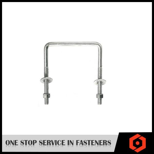 Carbon Steel U Shape Bolts And Nuts Zinc Coated Square Bend U bolts