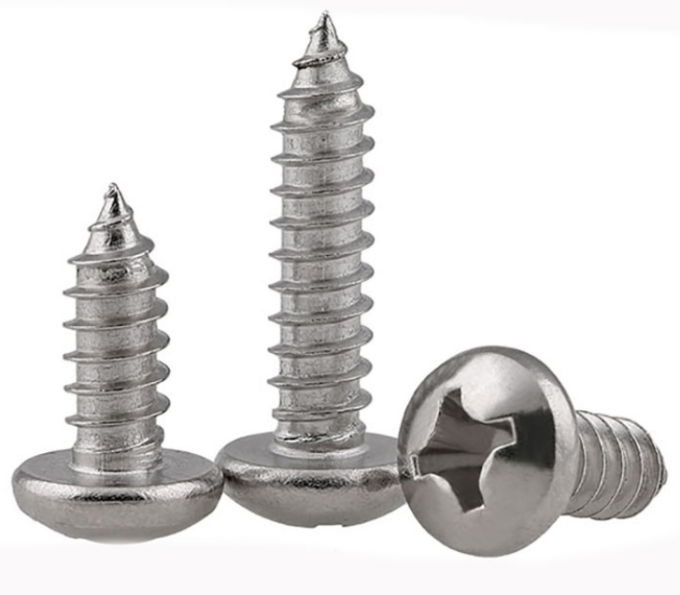 GB845 SUS304 SUS316 Cross Recessed Pan Head Tapping Screw