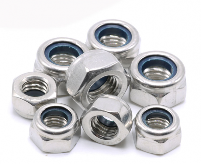 GB889 Stainless Steel DIN982 Hex Nylon Insert Lock Nut ISO7040 Nylon ...