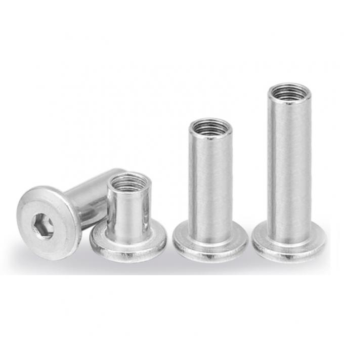 Flat Head Hexagon Socket Sleeve Barrel Connector Nut Stainless Steel ...