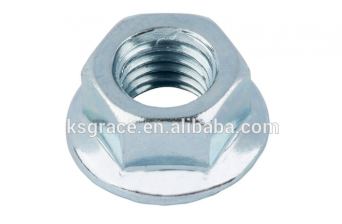 Carbon Steel Hexagon Flange Nuts Hexagon Locking Nuts With Flange ...