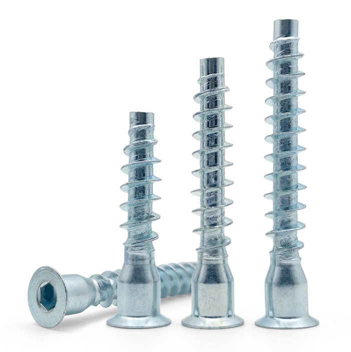 Flat Head Drive Self Tapping Euro Screw Hexagonal Wood Furniture ...