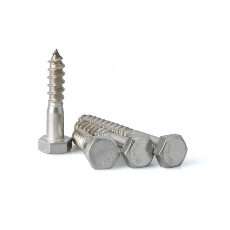 DIN 571 M2 M4 M8 Hex Head Screws For Wood , Self Drilling Wooden Bed Screws