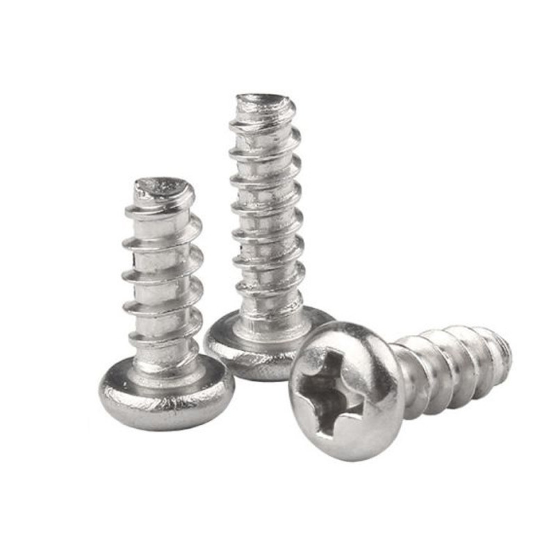 Round Head Tapping Screws Low Flat Head Cross Recessed Thread Forming ...