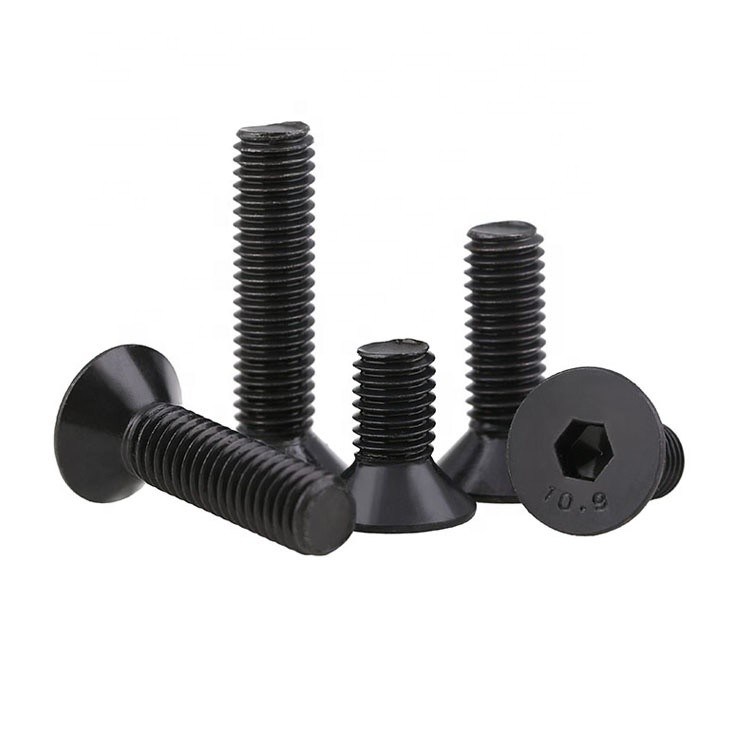 DIN EN ISO 10642 Countersunk Head Screws Black Oxide M5 M6 Carbon Steel ...