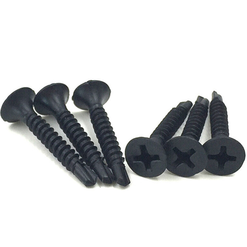 Flared Head Drywall Screw Black Scale Drill Tail Screw Cross ...