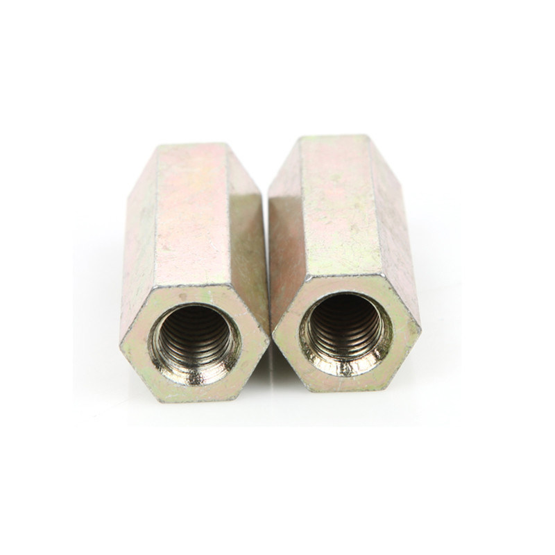 Color Zinc Plated Long Hex Coupling Nuts DIN6334 Hex Long Nut ...