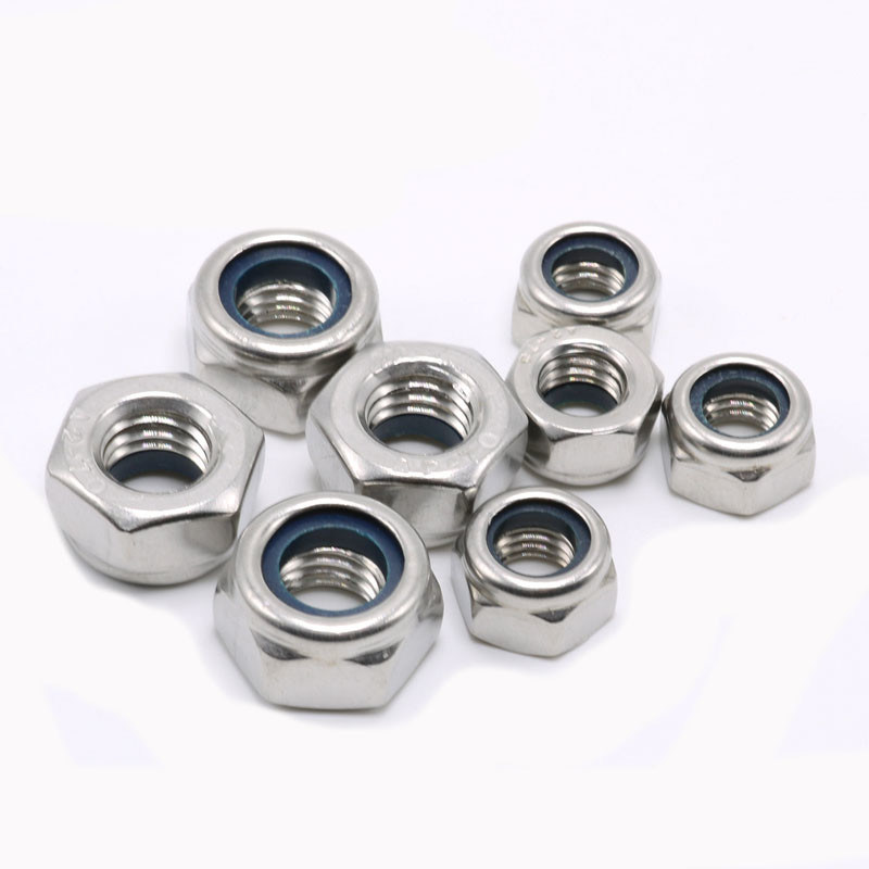 GB889 Stainless Steel DIN982 Hex Nylon Insert Lock Nut ISO7040 Nylon Insert Lock Nut Prevailing ...