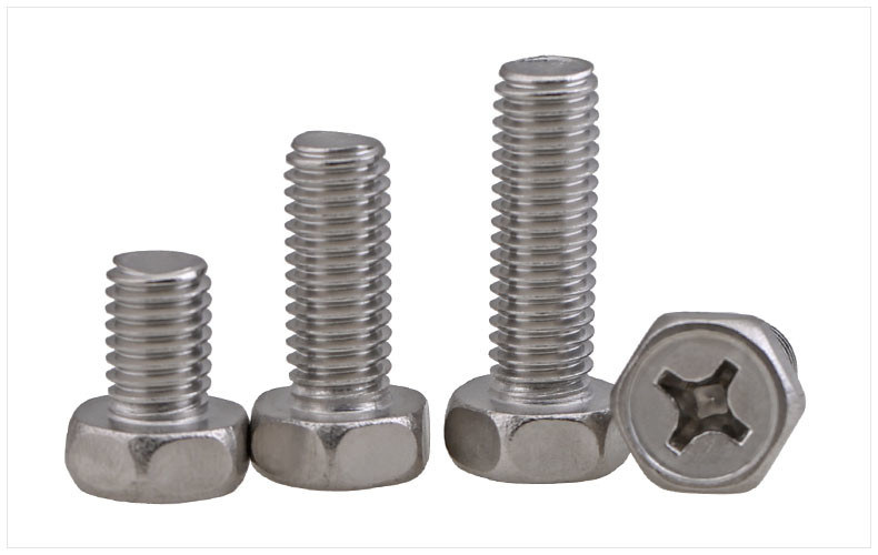 Stainless Steel Phillips Drive Hex Head Screws Stainless Steel Hex Bolts with Phillips Drive