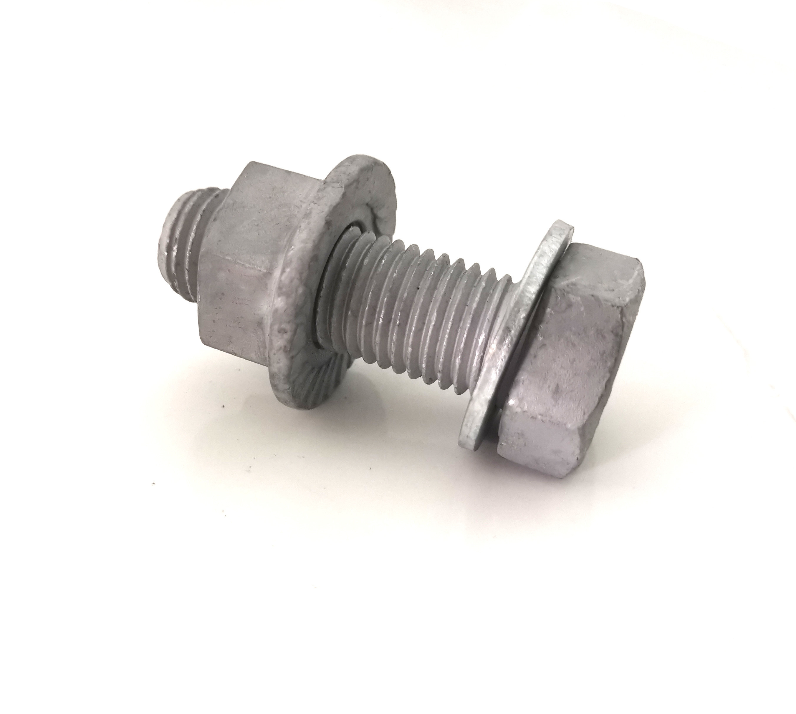 Hot Dip Galvanized Composite Screws Full Threaded Hex Bolt With Flange ...