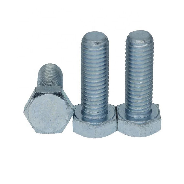 DIN 933 Hexagon Head Bolts Carbon Steel Class 4.8 Blue Zinc Full ...