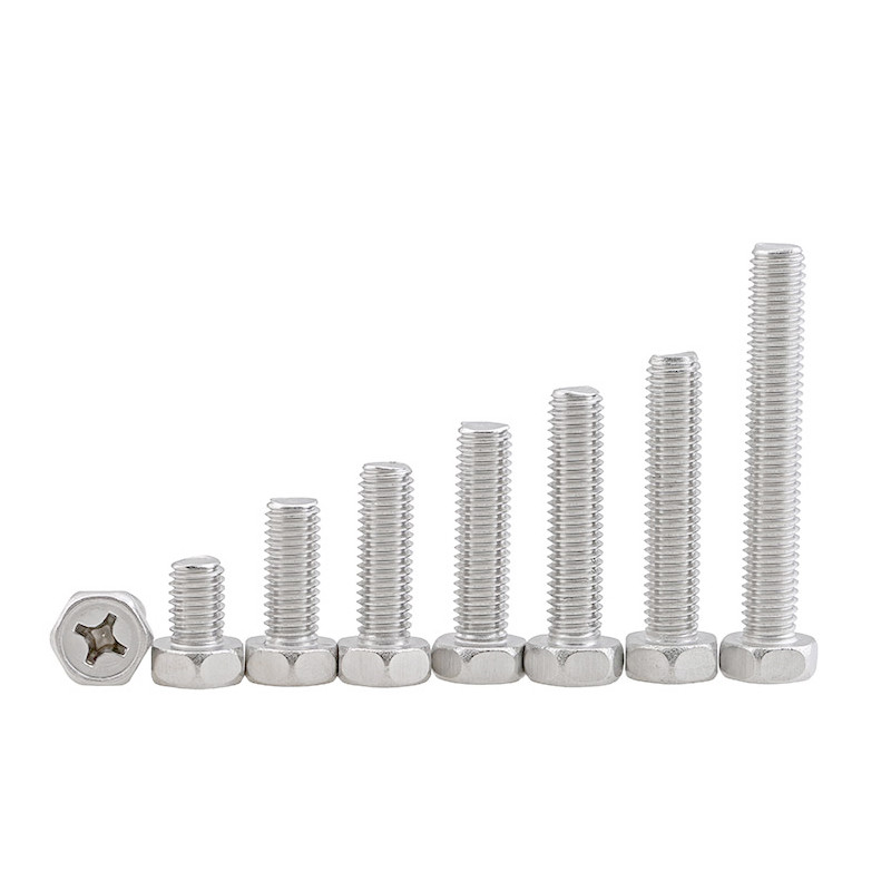 GB29 Cross Recessed Hexagon Head Bolt Cross Socket Hex Screws Hexagon ...