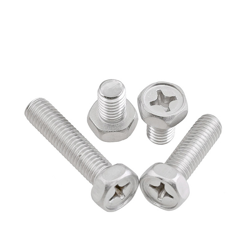 GB29 Cross Recessed Hexagon Head Bolt Cross Socket Hex Screws Hexagon ...