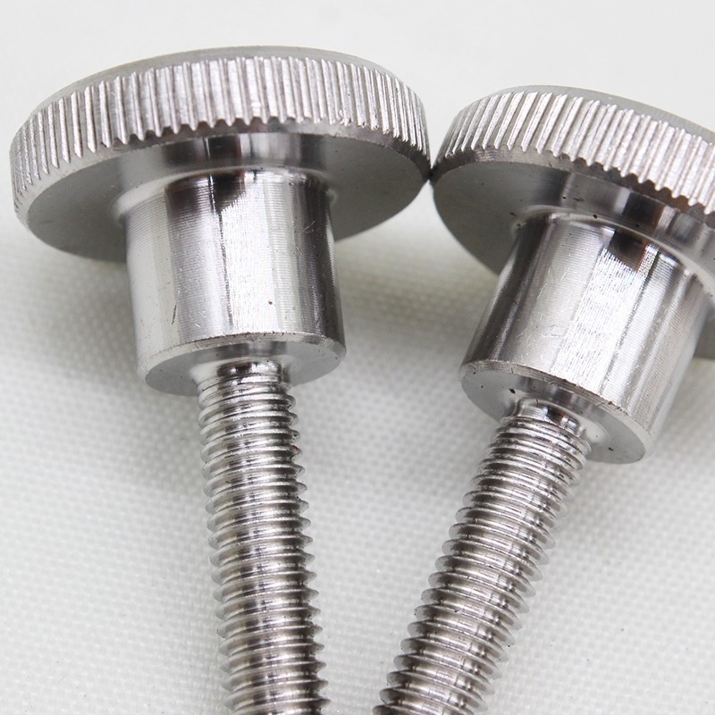 A2 A4 Stainless Steel Knurled Shoulder Thumb Screw Din464 Knurled Thumb