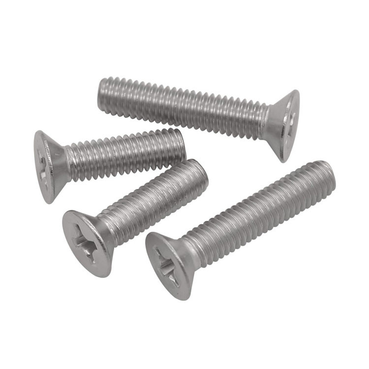 GB 819 SS Steel Countersunk Head Bolts Cross Recessed Flat Countersunk ...