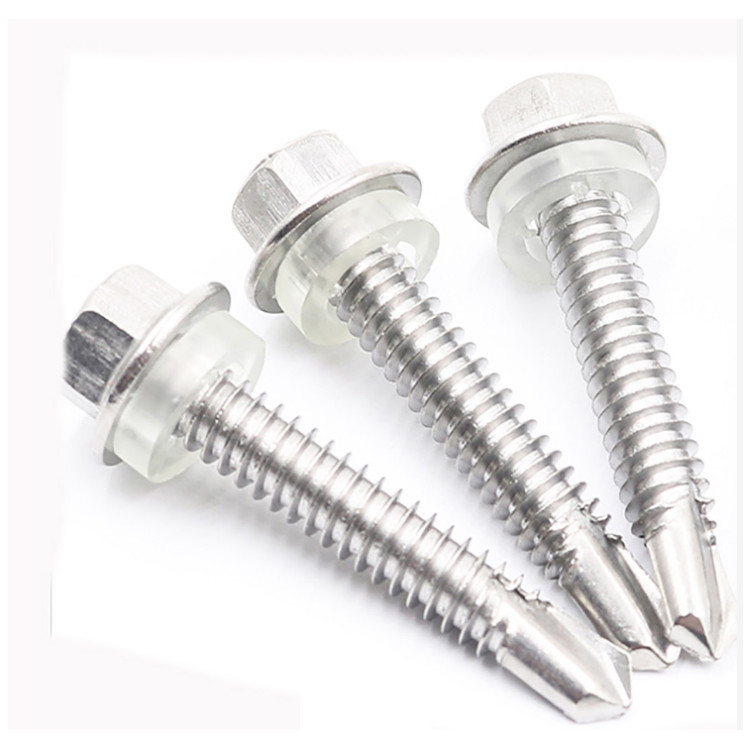 SUS304 Stainless Steel Hex Flange Head Drilling Screw DIN7504K DIN7504K ...
