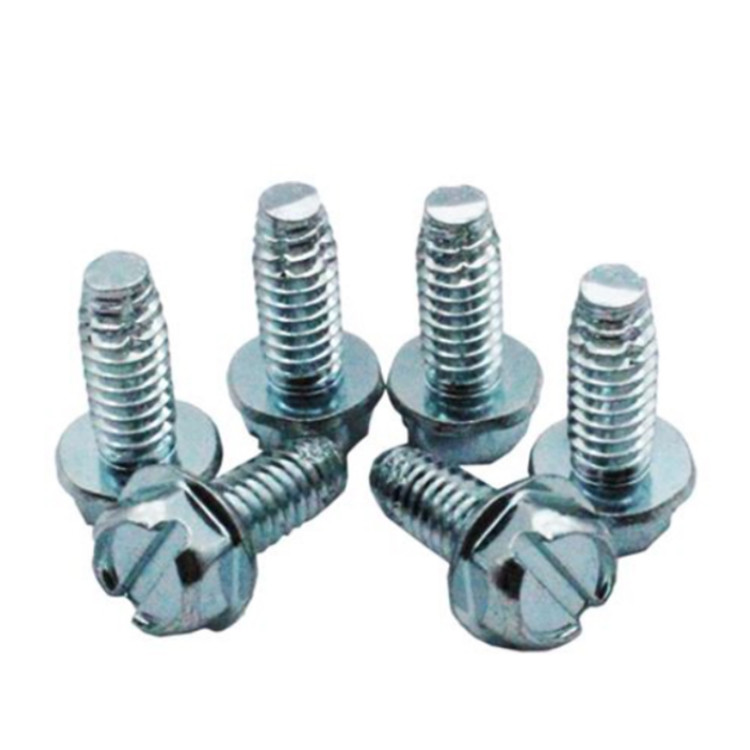 Slotted Hex Flange Cutting Screws Flange Hex Slotted Head Screw Flange ...
