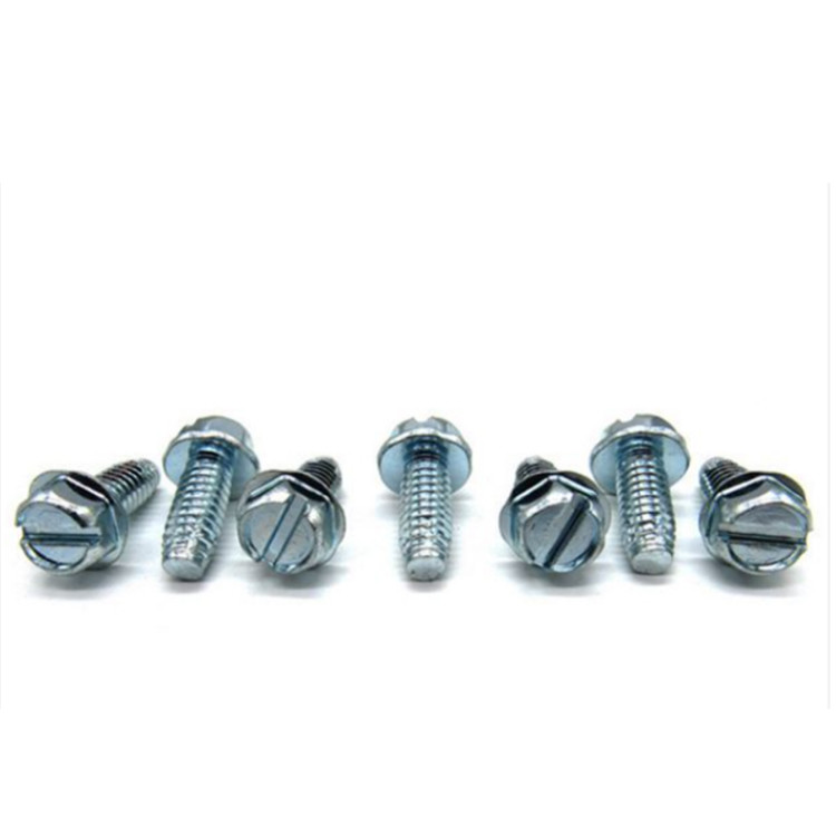 Slotted Hex Flange Cutting Screws Flange Hex Slotted Head Screw Flange ...