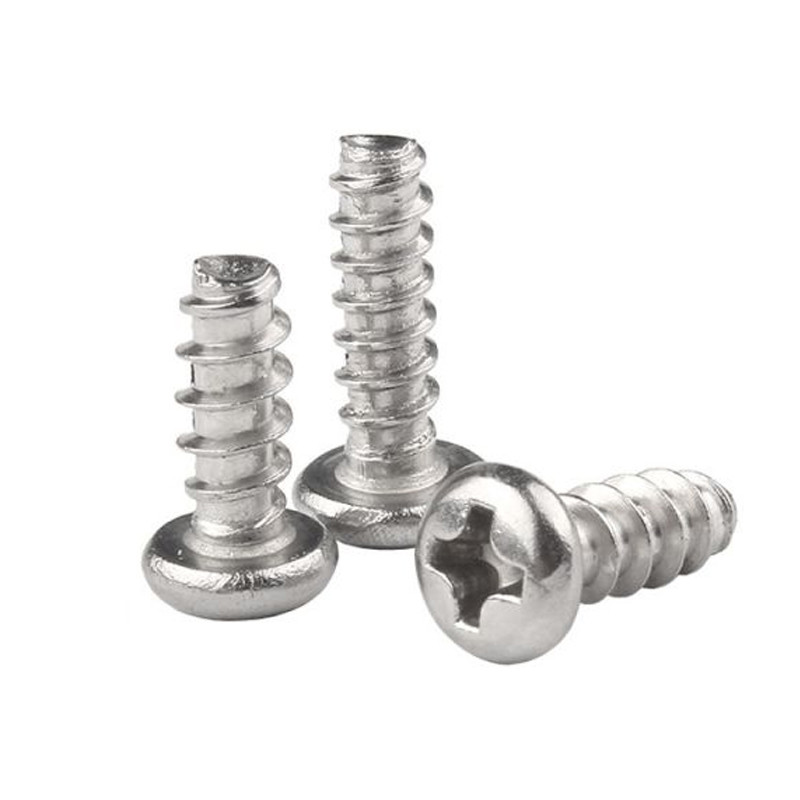 Round Head Tapping Screws Low Flat Head Cross Recessed Thread Forming ...