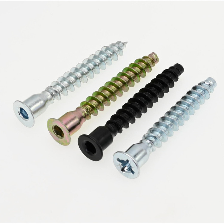 Flat Head Drive Self Tapping Euro Screw Hexagonal Wood 6.3x50 Furniture ...