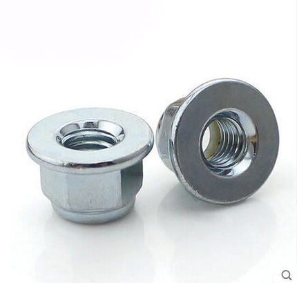 M6 M8 Nylon Insert Hex Flange Nuts Hexagon Flange Nylon Nut With Blue ...