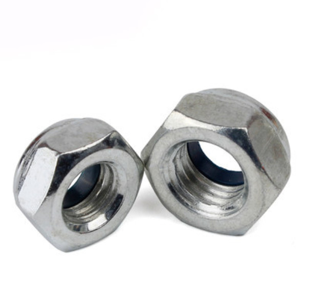 Fine Pitch DIN 985 Hexagon Nylon Insert Lock Nuts ZINC PLATED