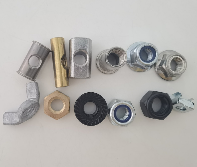 All Kinds Nuts Nylon Insert Lock Nut M4 M5 M6 M8 M10 M12 Hex Coupling Nuts