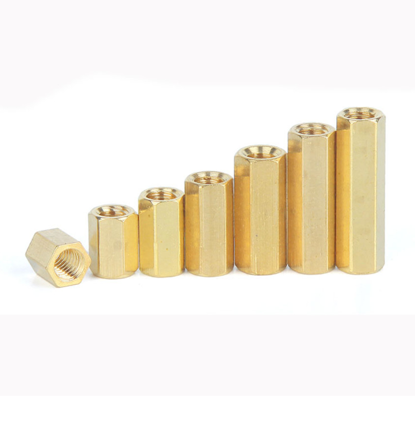 DIN6334 Brass Screw Hexagonal Copper Isolation Column Nuts Hexagon ...