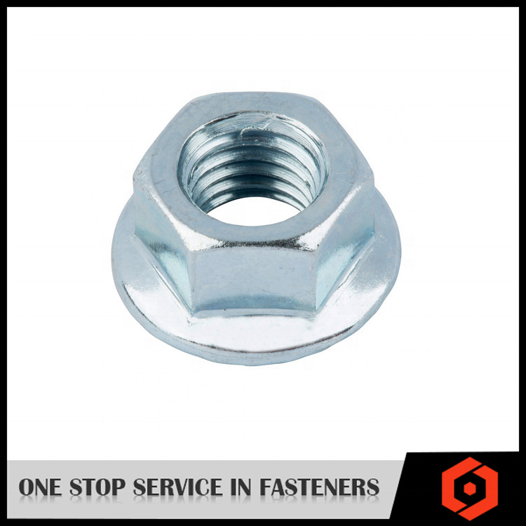 Carbon Steel Hexagon Flange Nuts Hexagon Locking Nuts With Flange ...