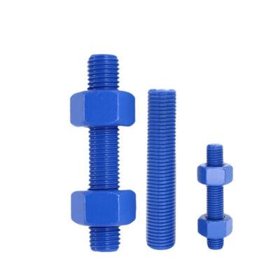 Mild Carbon Steel DIN933 DIN931 Teflon Hex Head Bolts Petrochemical ...