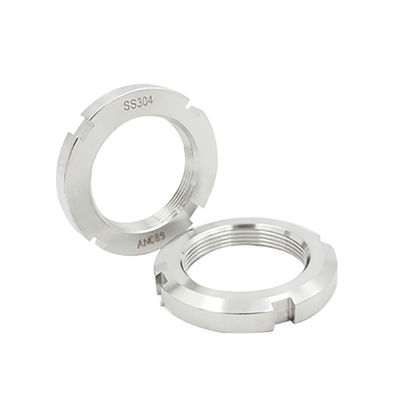 Stainless Steel M5M6M8 DIN981 Round Nut Locknuts Slotted Round Nuts