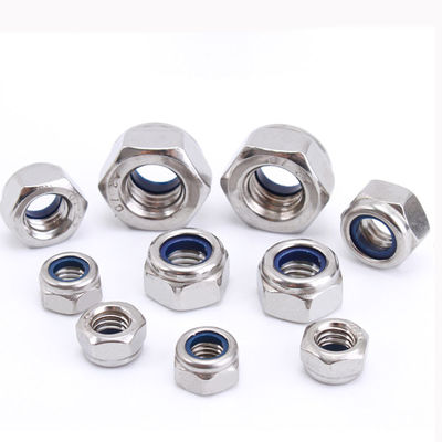 GB889 Stainless Steel DIN982 Hex Nylon Insert Lock Nut ISO7040 Nylon Insert Lock Nut Prevailing ...