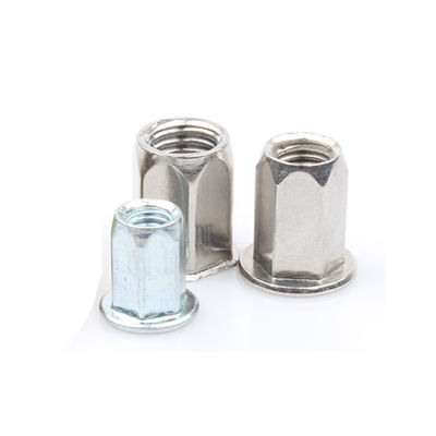 Flat Head Open End Hex Rivet Nut Blind Riveting Round Head Full Hex ...