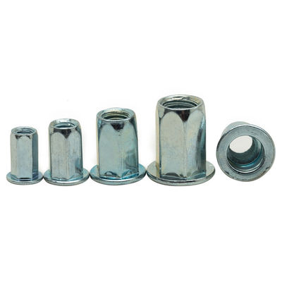 Flat Head Open End Hex Rivet Nut Blind Riveting Round Head Full Hex ...