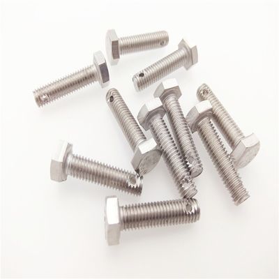 Stainless Steel GB31 Hex Bolt With Split Pin Hole On Shank Hex Head ...