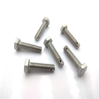 Stainless Steel GB31 Hex Bolt With Split Pin Hole On Shank Hex Head ...