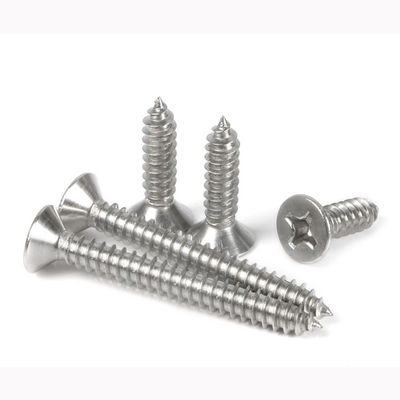 SUS304 SUS316 Cross Recessed Countersunk Head Screw GB846 Countersunk Head Tapping Screws