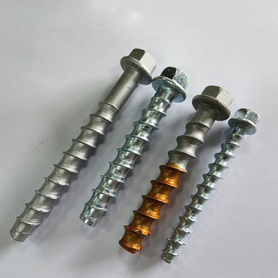 Large mechanical Dacromet 110B Hot Dip Galvanizing Serrated Hex Flange Head Concrete Screw Anchor