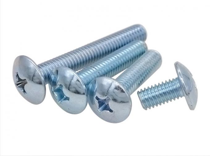 Zinc Plated Steel Cross Recessed Drive Mushroom Head Screws Zinc Plated ...
