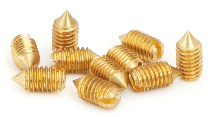 Slotted Cone Point Set Screw JIS B117 Headless With Metric Thread Type