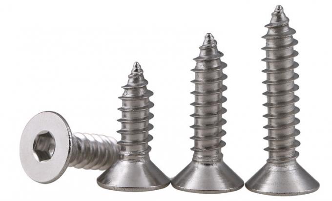 Countersunk Head Hex Drive Self - Tapping Screws Flat Head Socket Drive ...