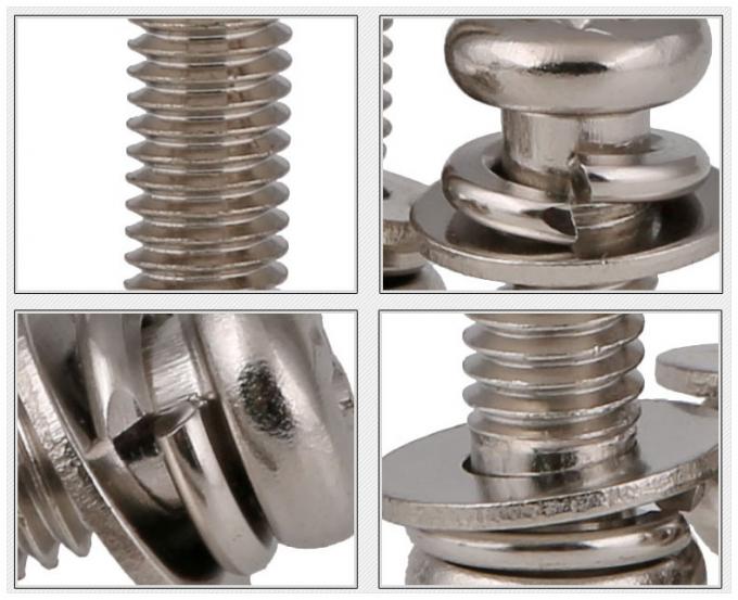 Stainless Steel Pan Head Screws with Flat and Split Lock Washer Pan ...