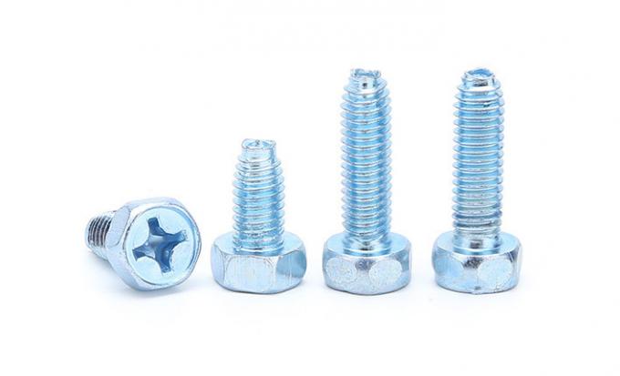 Zinc Plated Steel Phillips Drive Hex Head Thread Forming Screws ...